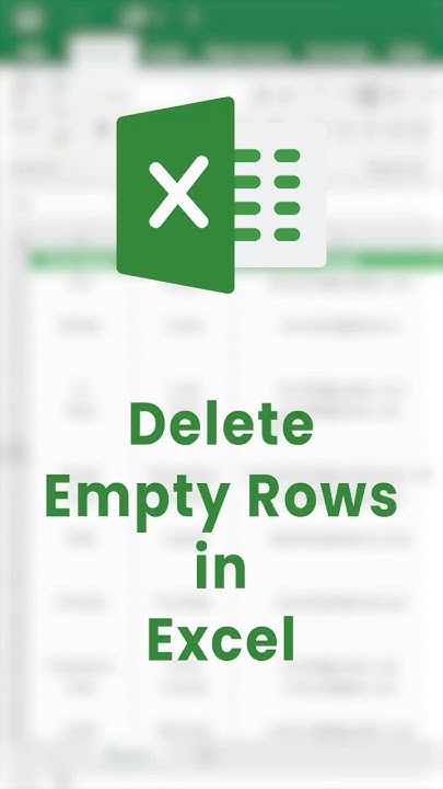 Delete Empty Rows in Excel Smartly😎 | Excel Tutorials #shorts #excel - YouTube