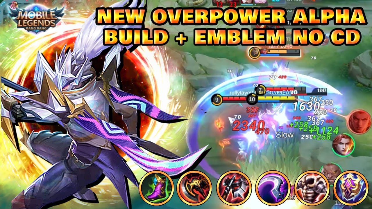 MONTAGE ALPHA ! BUILD ALPHA HIPER TERBARU HIGH DAMAGE LIFESTEAL + NO CD ...