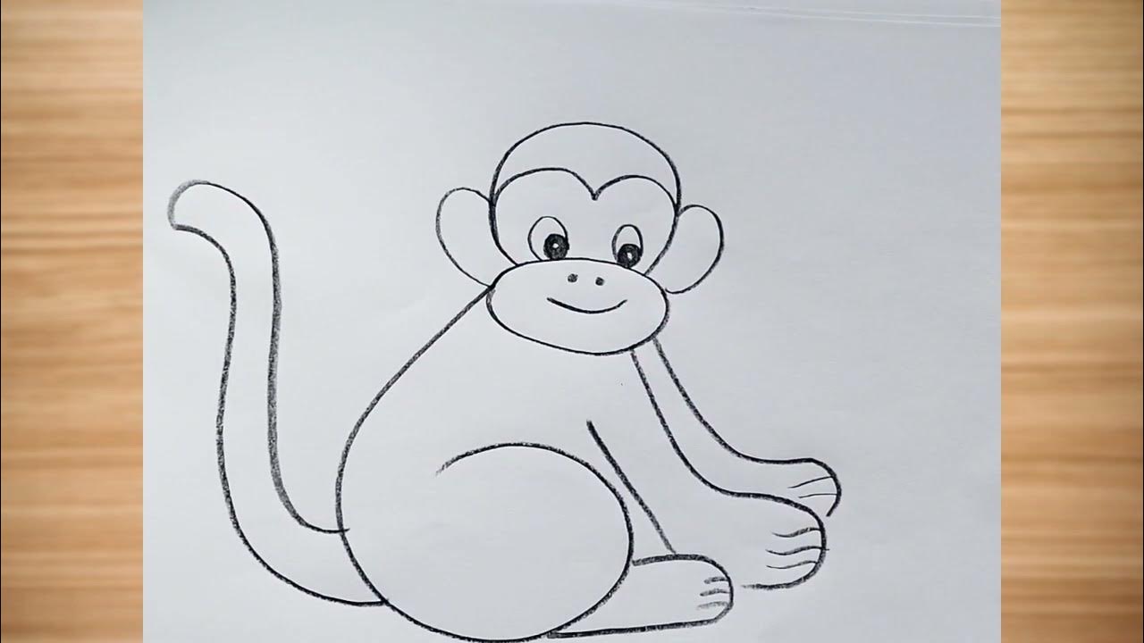 how to draw monkey drawing easy step by step@aaravdrawingcreative1112 ...