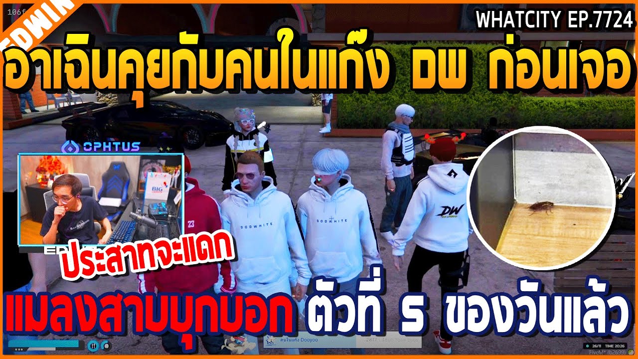 เมื่ออาเฉินคุยกับคนในแก๊ง Dw ก่อนเจอ แมลงสาบบุกบอก ตัวที่ 5 ของวันแล้ว