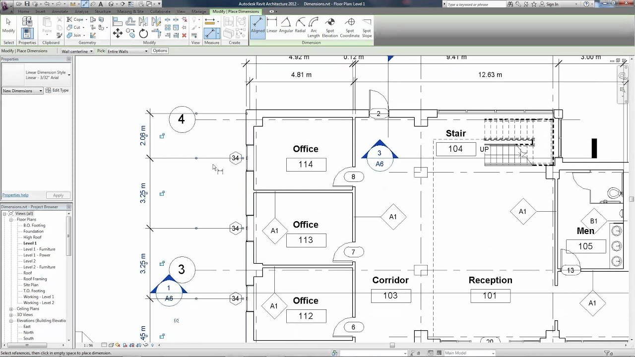 Revit Auto Dimension.mp4 - YouTube