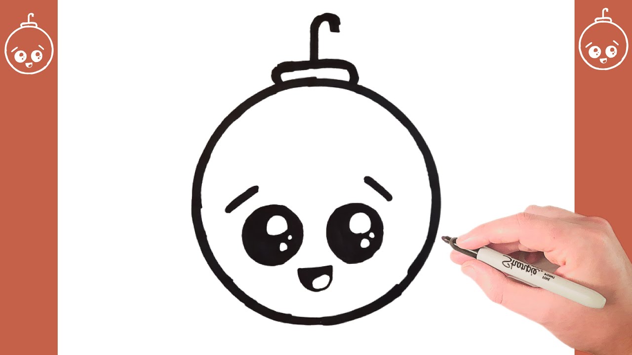 How to Draw A Cute Christmas Bauble! (Made Easy) - YouTube