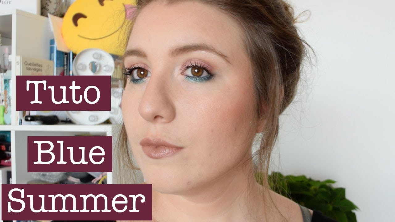 Tutoriel Maquillage ♡ Summer Blue Accent Makeup Geek & ColourPop - YouTube