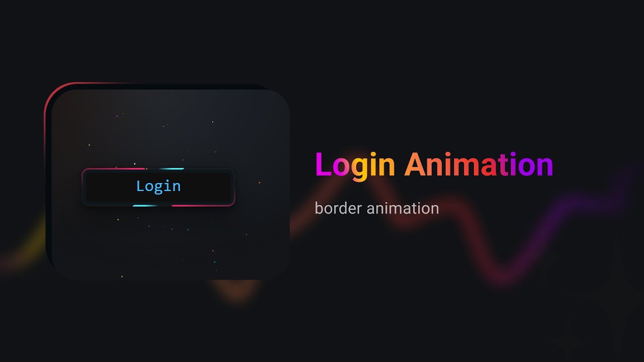 Animated Login Page Using HTML & CSS | Border Animation Effect | Web ...