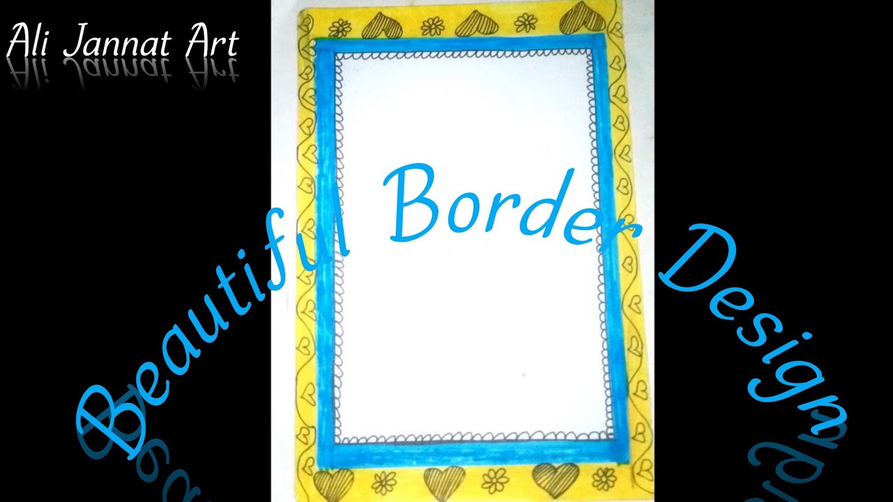 Easy border design / Front page design /Cover Page design #art #drawing ...