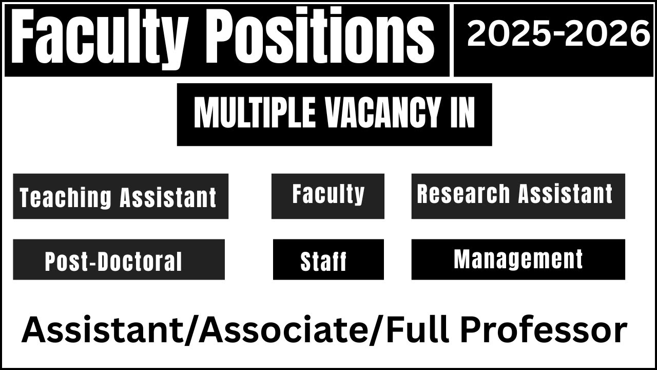 Assistant or Associate Professor vacancy in uae - YouTube