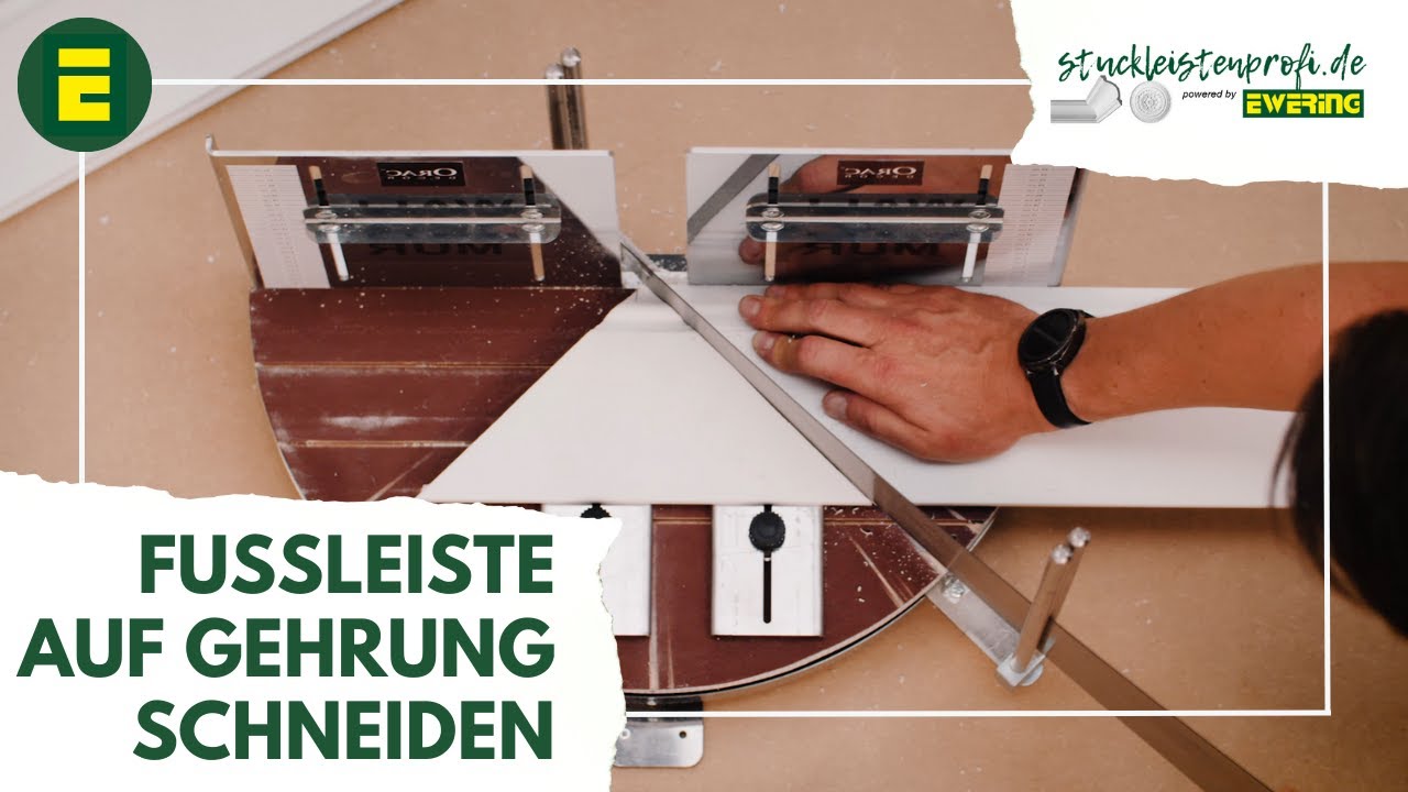 Wie schneide ich eine Fußleiste auf Gehrung? Gehrung erklärt ...