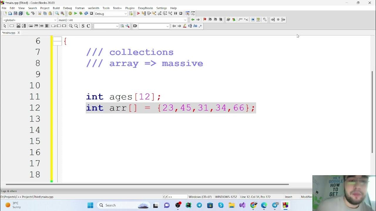 Massivelar bilan ishlash (1-qism) - YouTube
