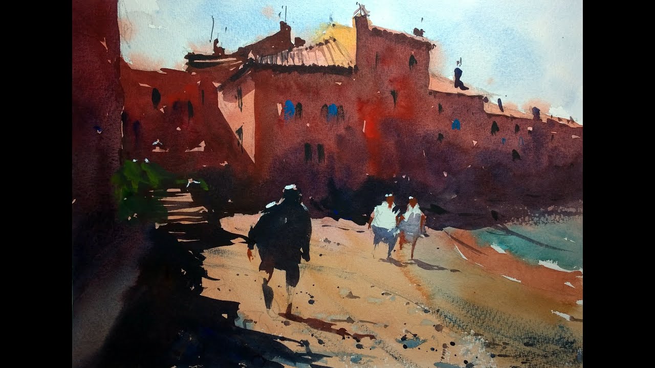 Watercolour Tutorial - How to paint a Beach scene by Tim Wilmot #3 ...