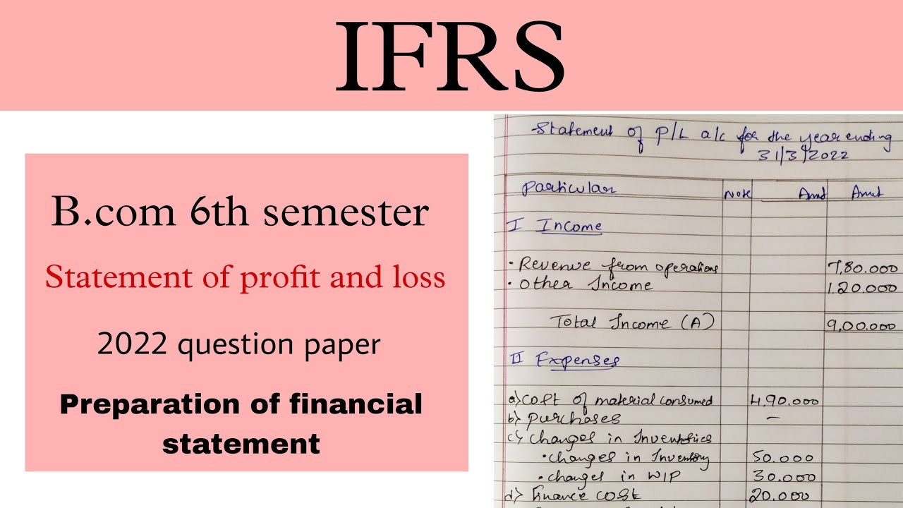 Statement Of Profit And Loss Prepration Of Financial Statement 6th statement-of-profit-and-loss-prepration-of-financial-statement-6th