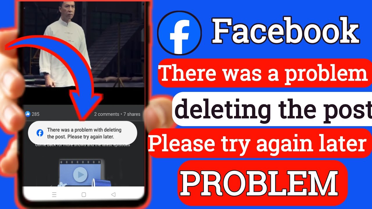 How to solve Facebook post deleting problem | There was a problem with ...