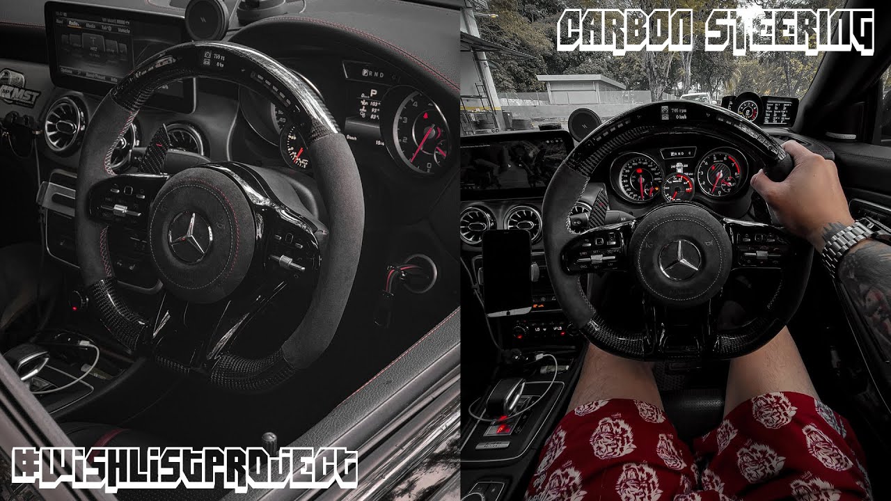 Upgrade Carbon REV Meter Steering Wheels - CLA45 AMG - YouTube