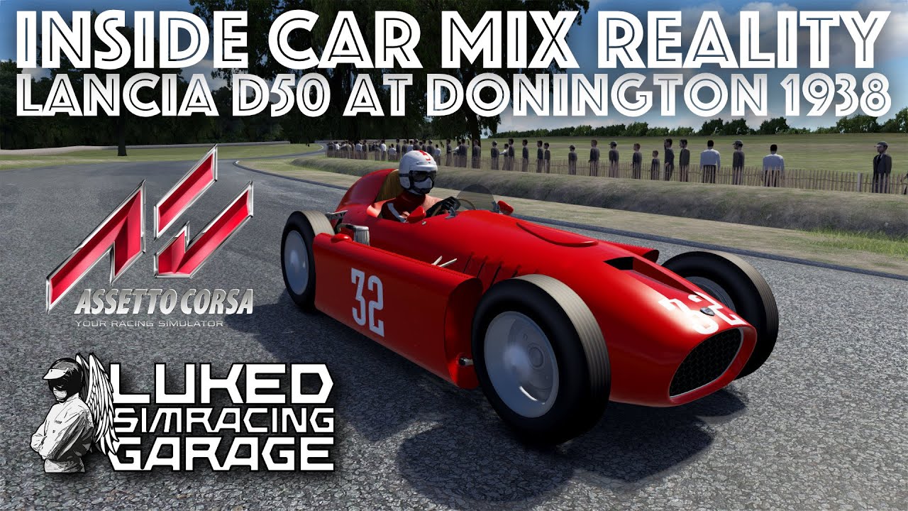 Lancia D50 at Donington 1938 - in car mix Reality - YouTube