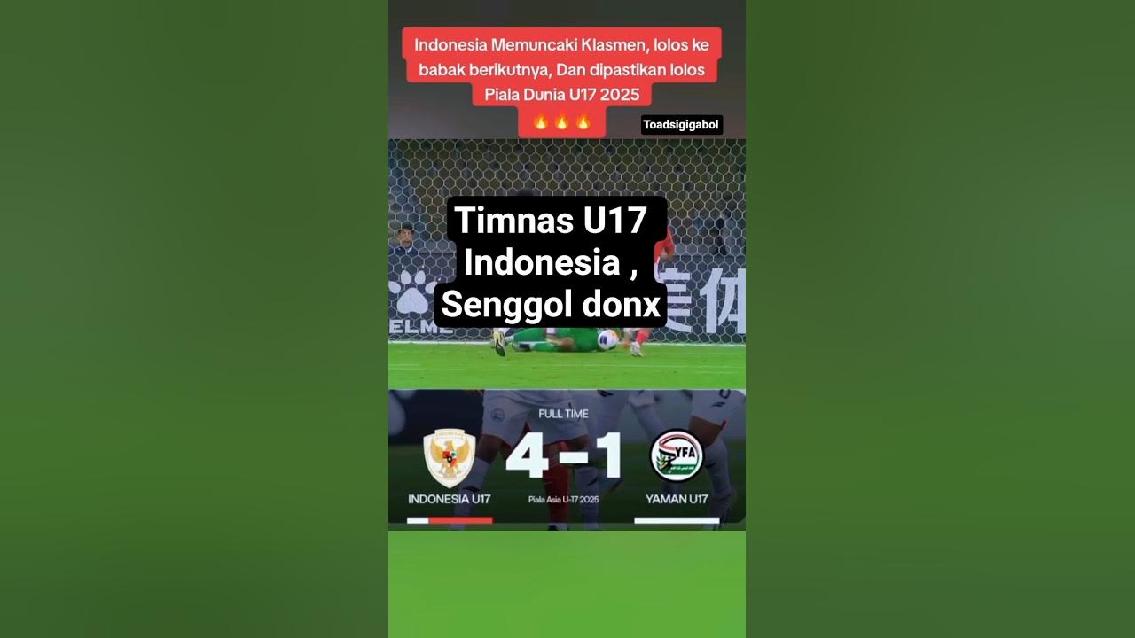 Kalahkan Yaman u17, 4 - 1FT dipastikan lolos ke babak berikutnya, selamat datang #worldcup u17 ...