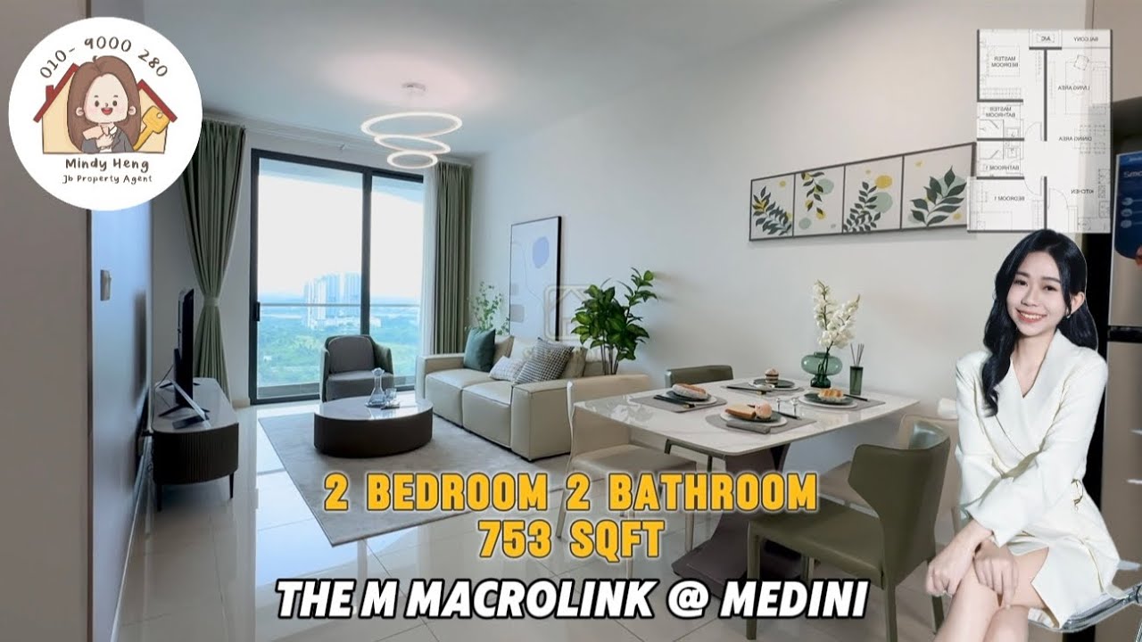 【Macrolink @ Medini】 2 bedrooms 2 bathroom 753sqft - YouTube