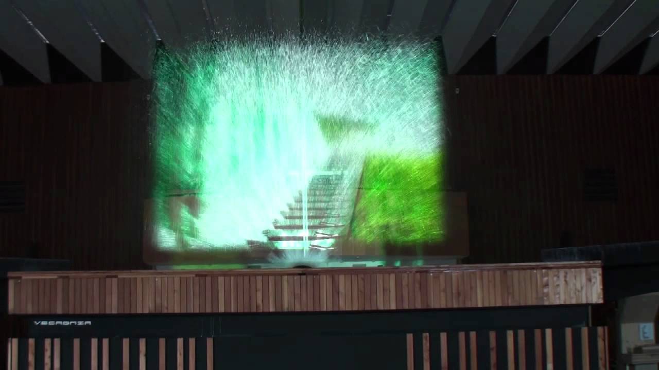 water projection on indoor screen - YouTube