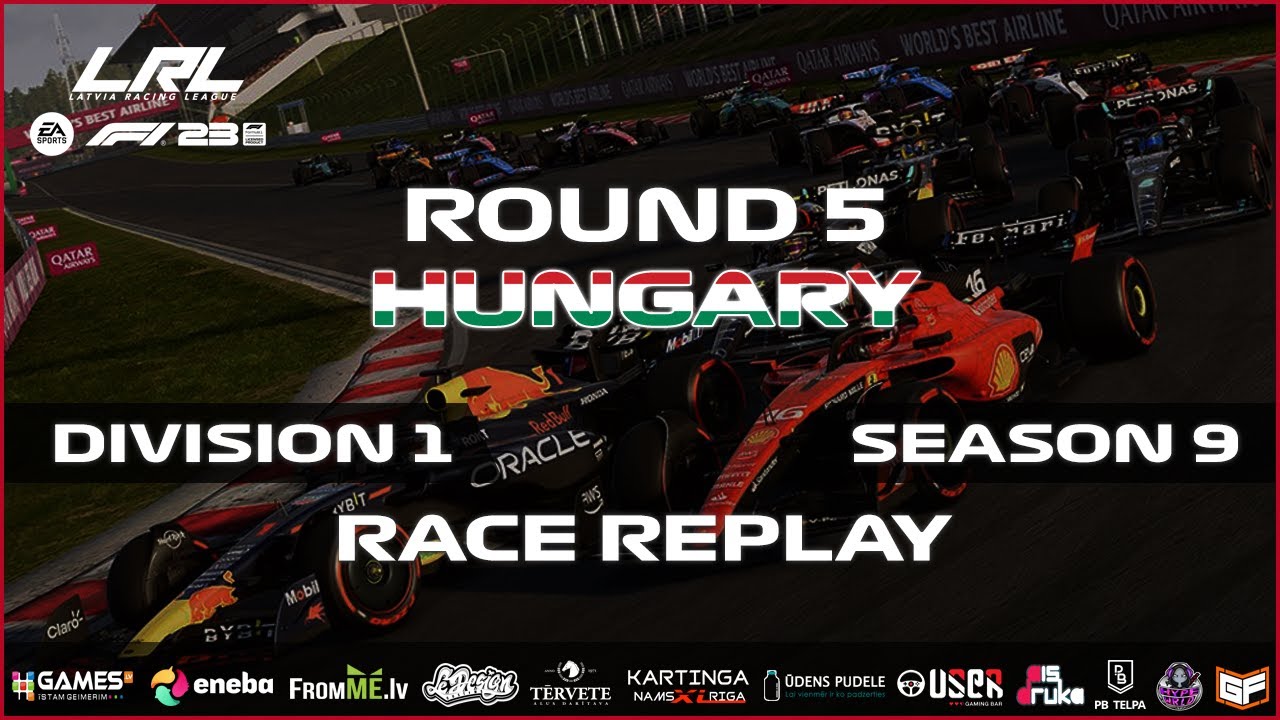 LRL - F1 - Division 1 - Season 9 - Round 5 - Hungarian GP - RACE REPLAY ...