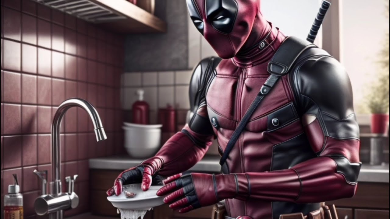 Marvel heroes are washing dishes - YouTube