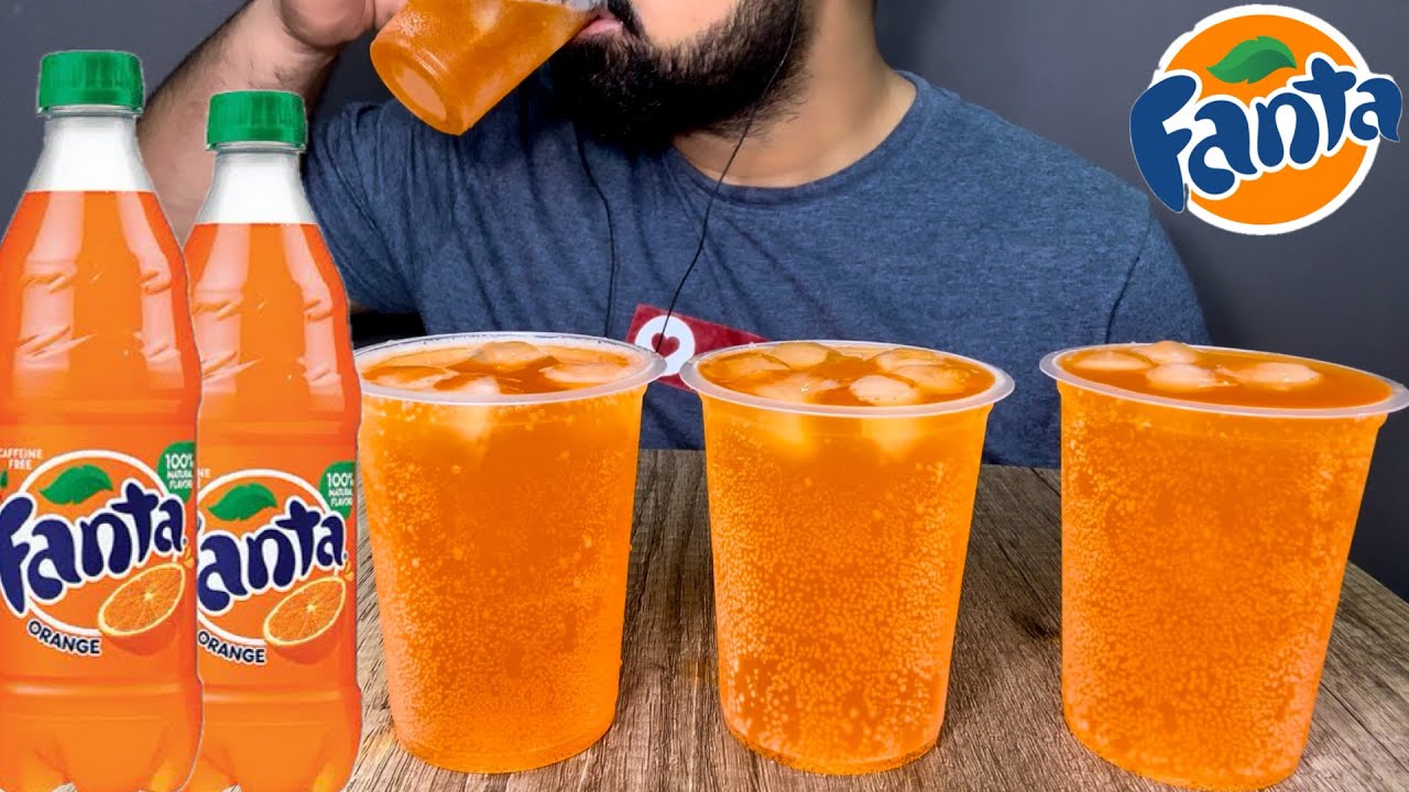 ASMR DRINKING | FANTA DRINKING SOUNDS | REAL SOUND - YouTube