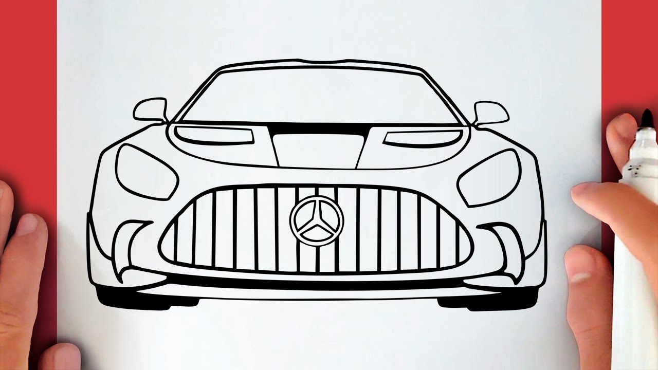 How to Draw a Mercedes car - YouTube