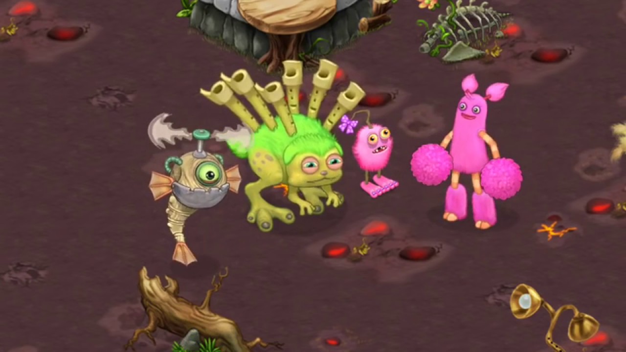 My Singing Monsters Duet reedling rare furcorn pompom and a cybop in ...