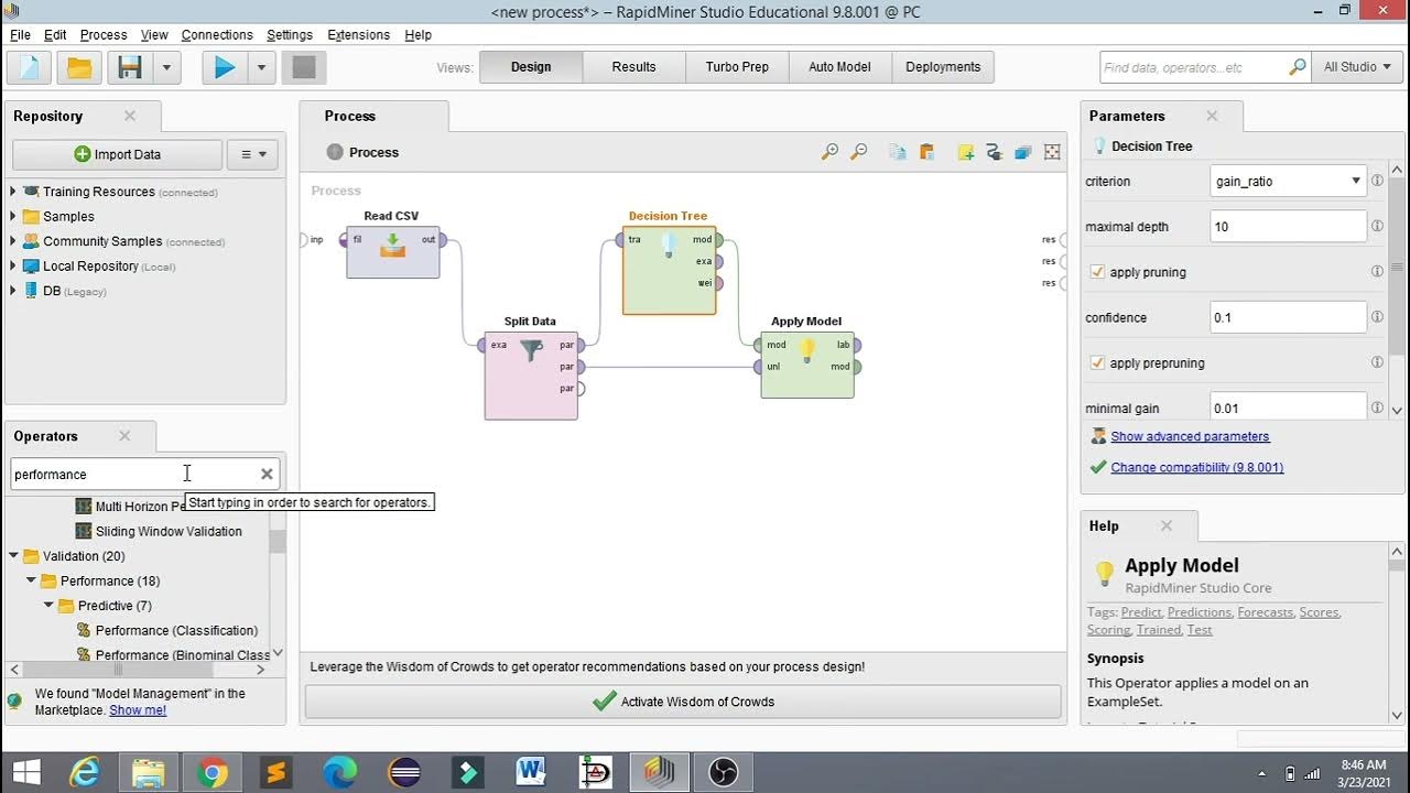 Tutorial Rapidminer Implementasi Random Forest Dan Decision Tree Youtube