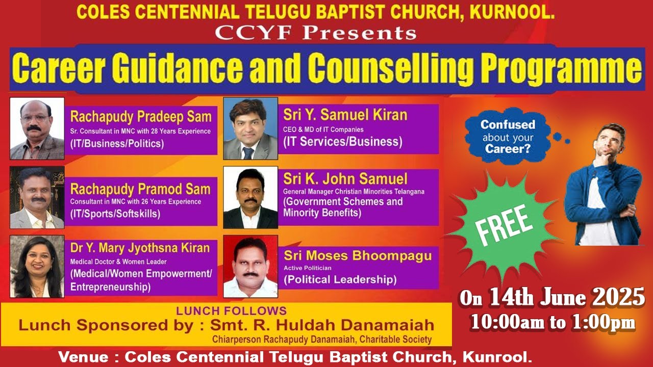 CAREER GUIDANCE & COUNSELLING PROGRAMME On 14.06.2025 at 10.00AM - YouTube