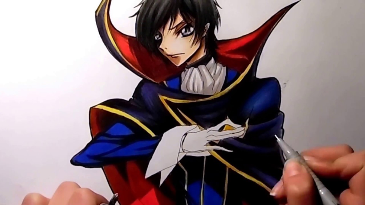 Speed Drawing - Lelouch Vi Britannia (Code Geass) - YouTube