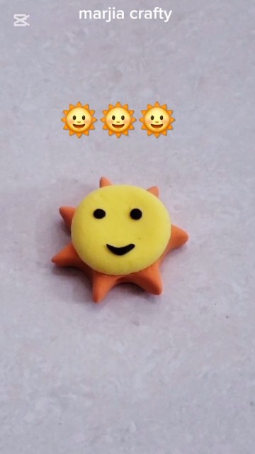 How to make clay sun face. #clay #craft #shorts - YouTube