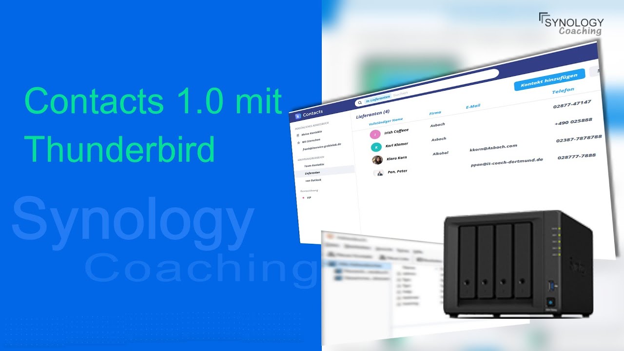 Synology Contacts (Vers. 1 Beta) mit Thunderbird verbinden Jetzt geht´s ...