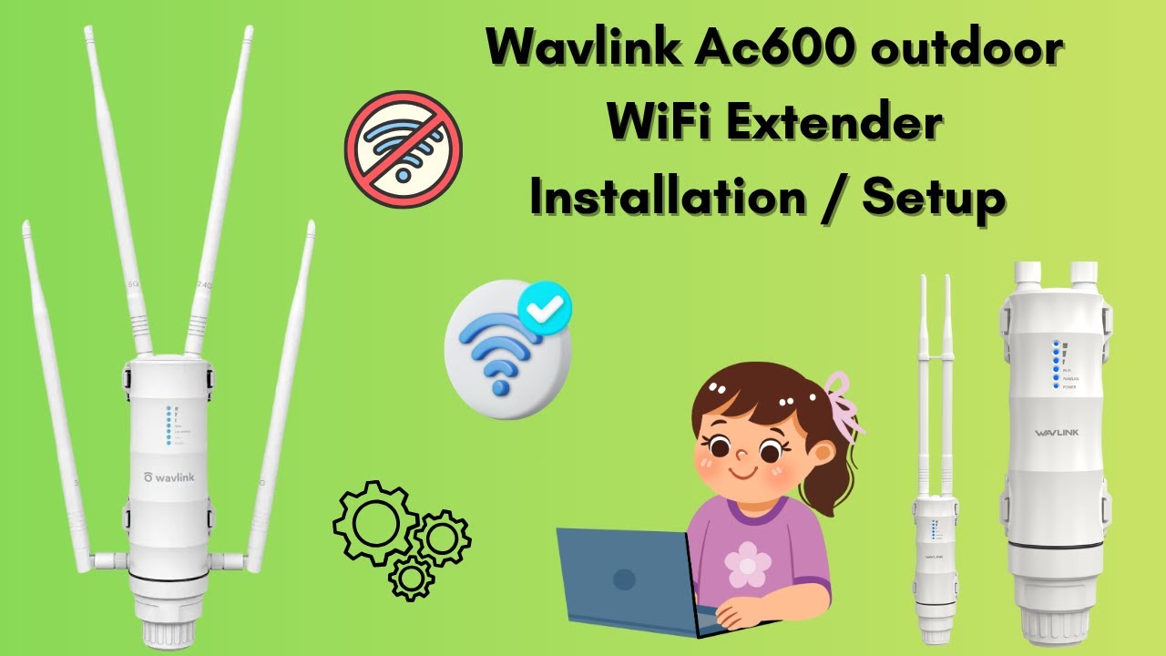 Wavlink Ac600 outdoor WiFi Extender Installation / Setup - YouTube