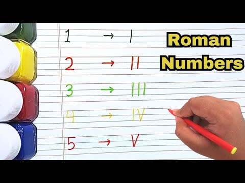Roman Number from 1 to 5 || Learning Roman numerals || Counting numbers ...