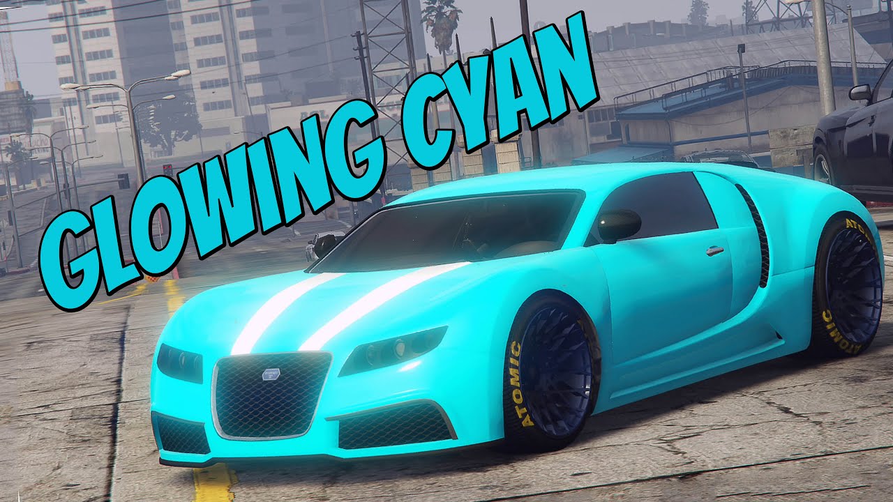Glowing Cyan Modded Crew Color GTA 5 Online Crew Color Update