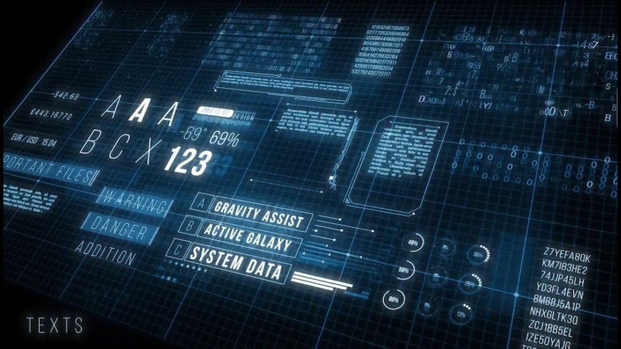 No-copyright || without logo || hud futuristic animation with sound and ...