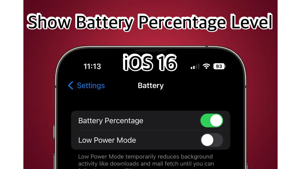 How To Show Battery Percentage Level iOS 16 - YouTube