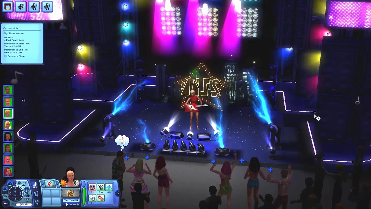 The Sims 3 Big Show Venue Gig (Kennedy Betty) - YouTube