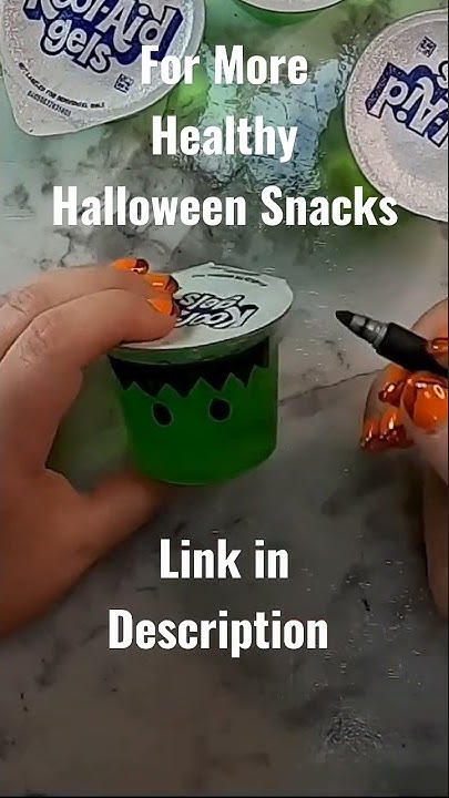 Healthy Halloween Snack Frankenstein Jello Monster🍓🥝 #healthysnack # ...