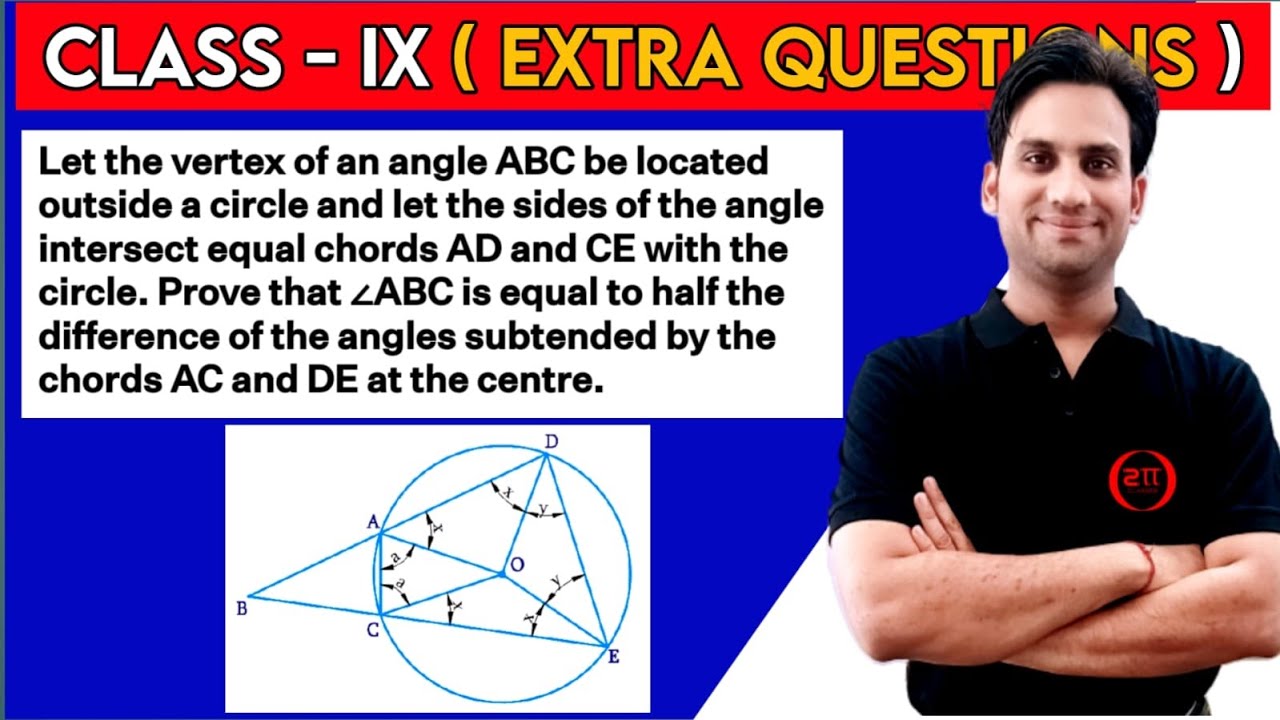 Let the vertex of an angle ABC be located outside a circle and let the ...