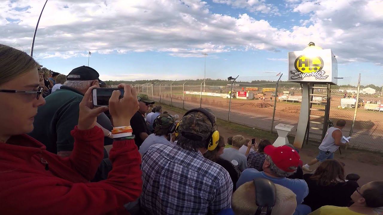 Proctor Speedway 2015 - celebrity Bus Race - YouTube