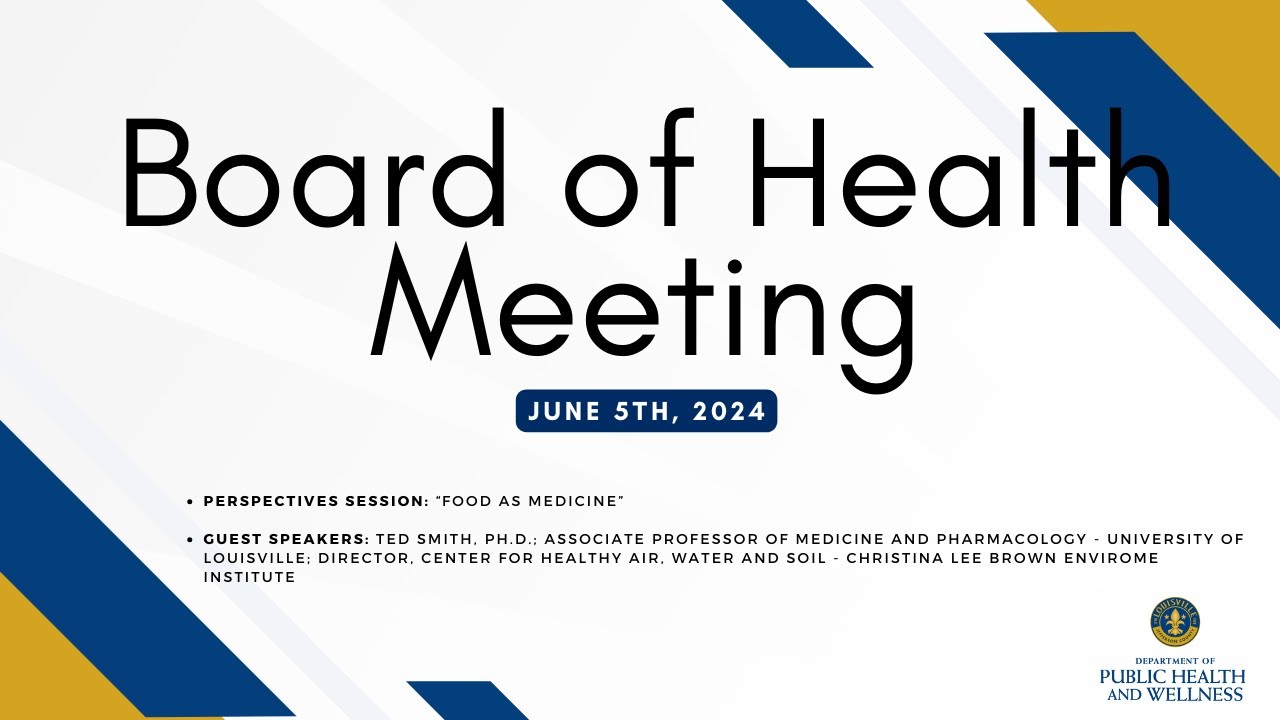 Board of Health Monthly Meeting - June 2024 - YouTube