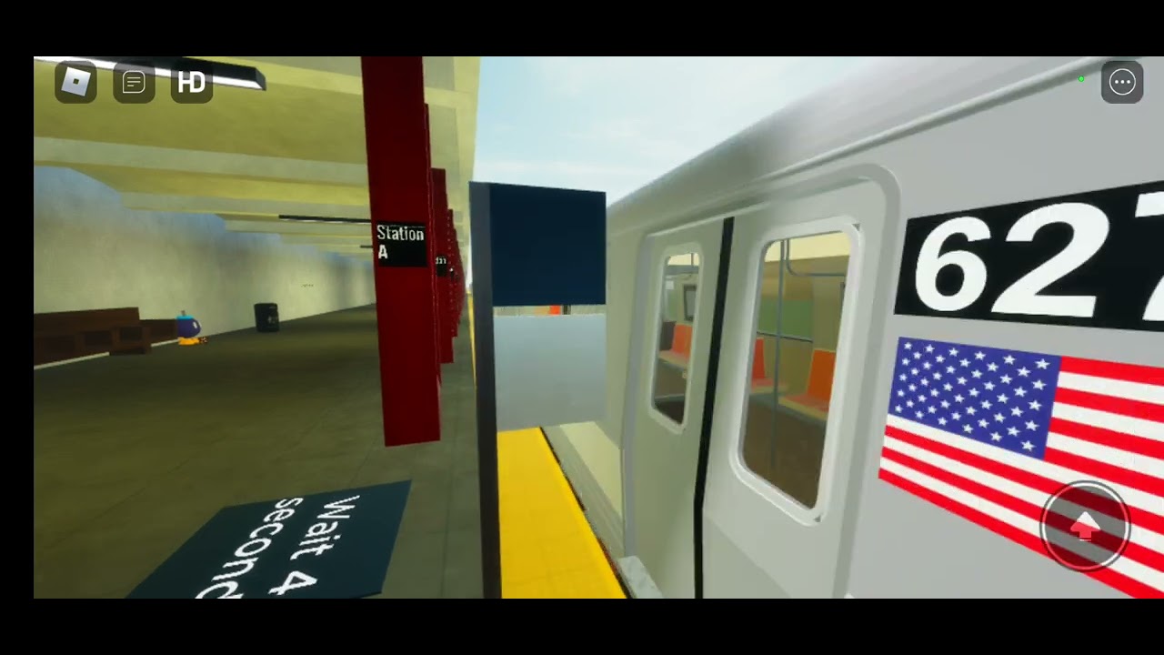 Gameplay of Roblox: R44/R46 Testing: R46 A train leaving Station A ...