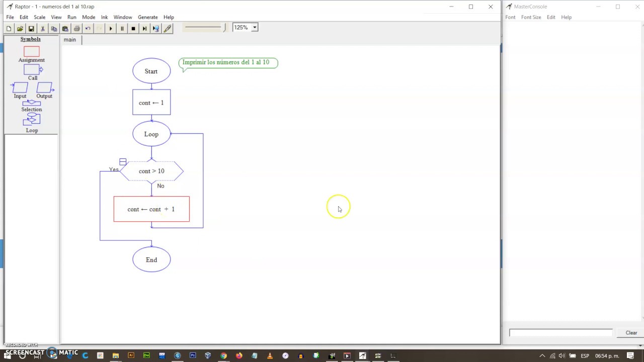 Introducción a las Estructuras Iterativas con Raptor: Cómo Imprimir los 10 primeros números ...