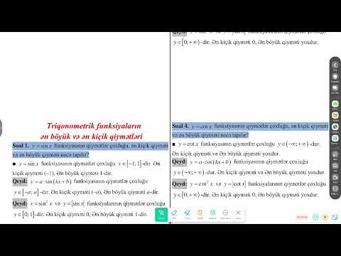 Triqonometrik Funksiyalar (5, 6, 7)-ci başlıqların mövzu izahı