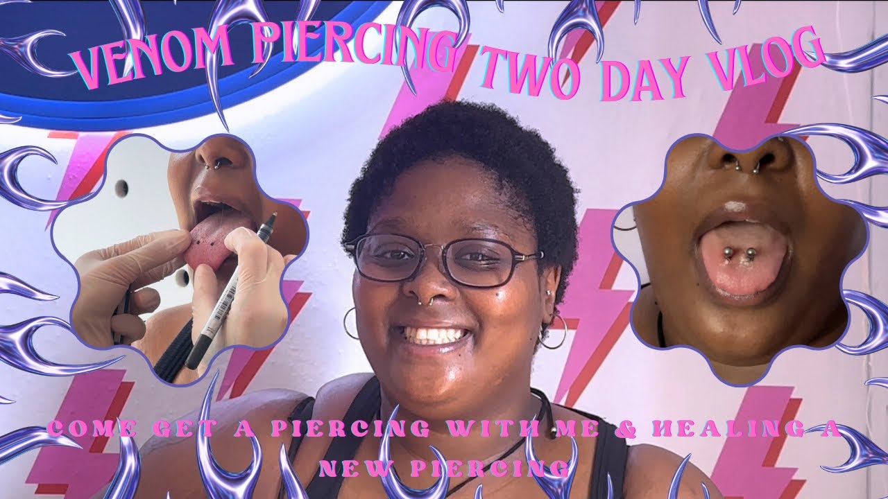 Venom/Frog Eyes tongue piercing vlog + 2 days of healing - YouTube
