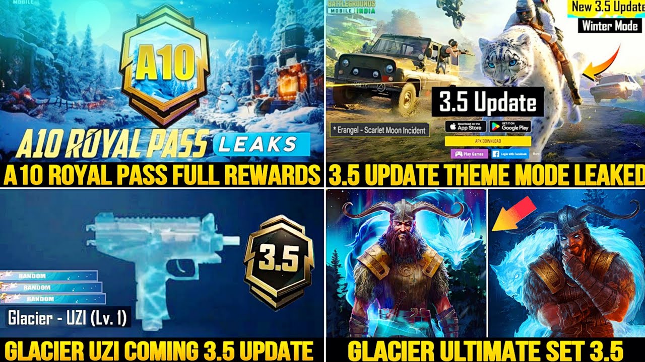 A10 ROYAL PASS 1 TO 10 REWARD | GLACIER X-SUIT /ULTIMATE | BGMI 3.5 SCARLET MOON INCIDENT THEME ...