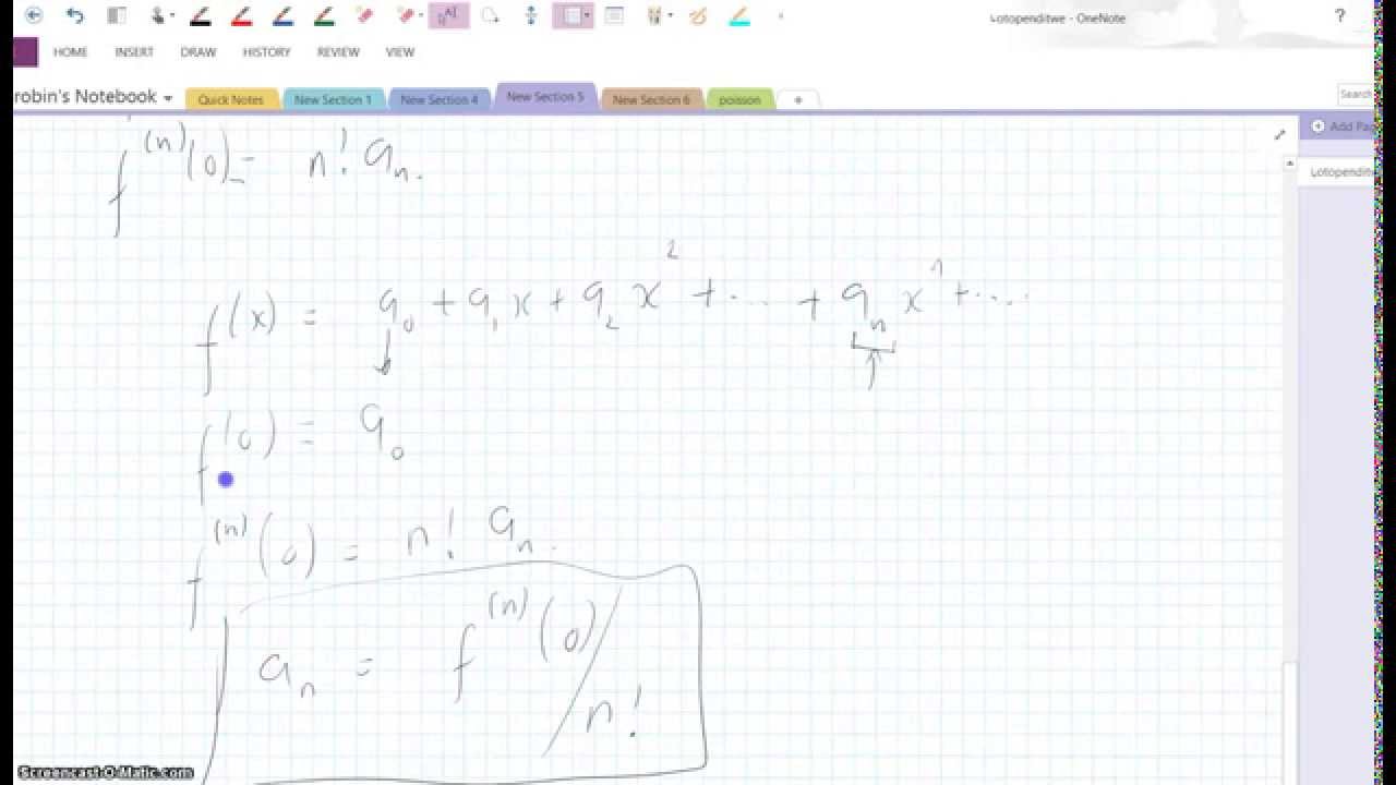 Moment Generating Functions 2: Taylor series 2 - YouTube