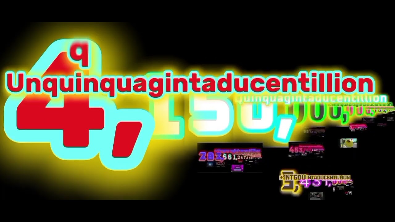 Numbers 1 to 1 Trequinquagintaducentillion (253/300) Trucentillion ...