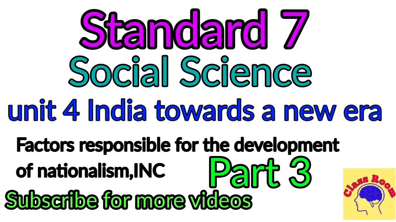 Standard 7 Social Science Unit 4 India Towards a New Era part 3 - YouTube