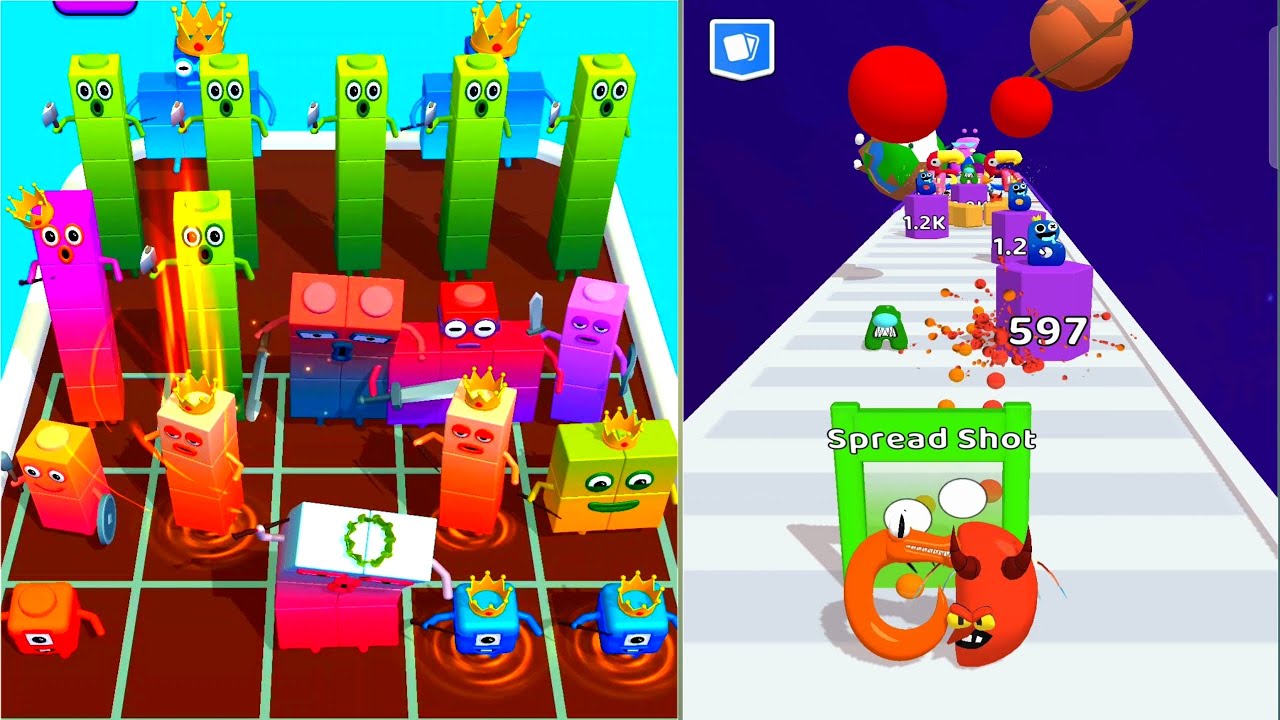 CUBE RUN, MERGE ALPHABET LORE, NUMBER LORE 🙀 - YouTube