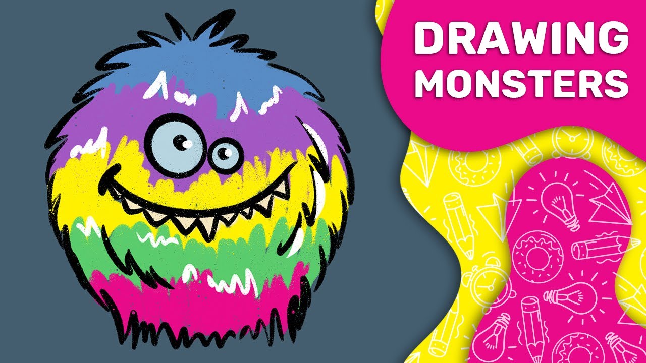 OUR NEW DRAWING LESSON | HOW TO DRAW MONSTERS ON YOUR TABLET - YouTube